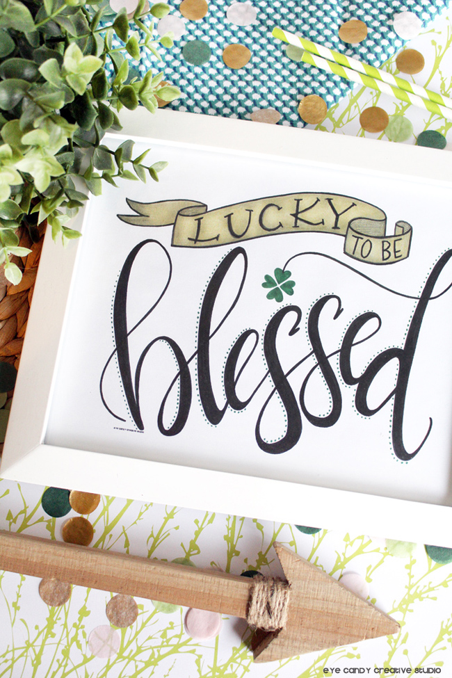 Eye Candy Creative Studio: FREEBIE :: Lucky To Be Blessed Art Print