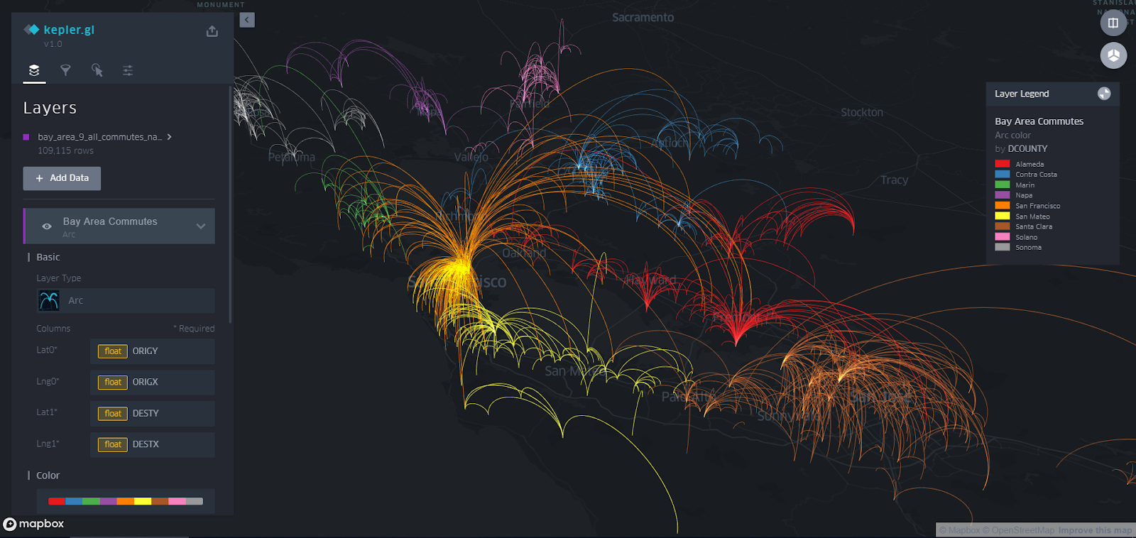 Stats, Maps n Pix: Visualising Bay Area Commutes with Kepler.gl