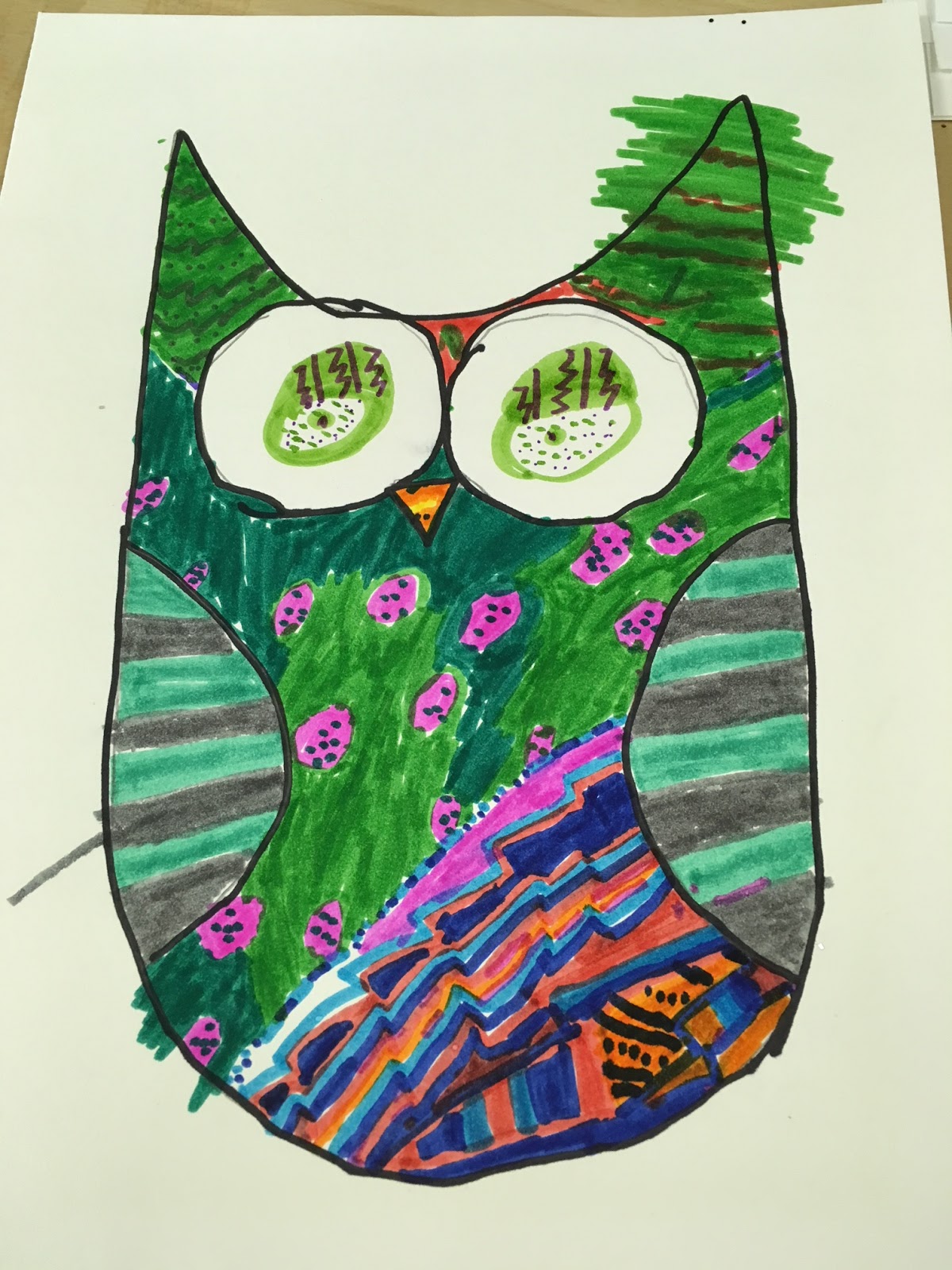 PPPS Elementary Art Rooms: Elements of Art Cactus Project 3rd Grade lesson