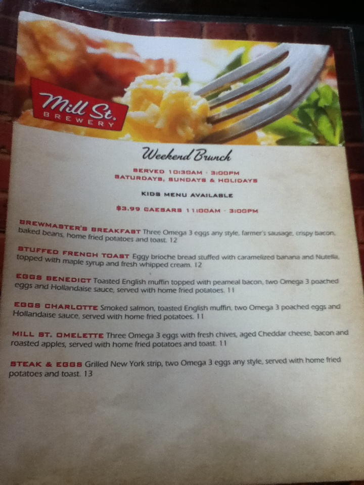 C.C.: Food Review: Mill St. Brewery