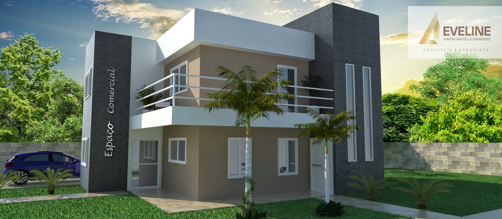 EVELINE ARQUITETURA URBANISMO: PRÉDIO MISTO 183.33M² PEJUÇARA - RS