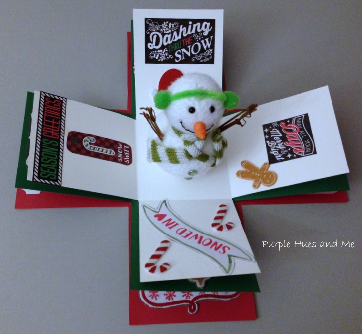 Purple Hues and Me: How to Make an Easy Christmas Explosion Card Box
