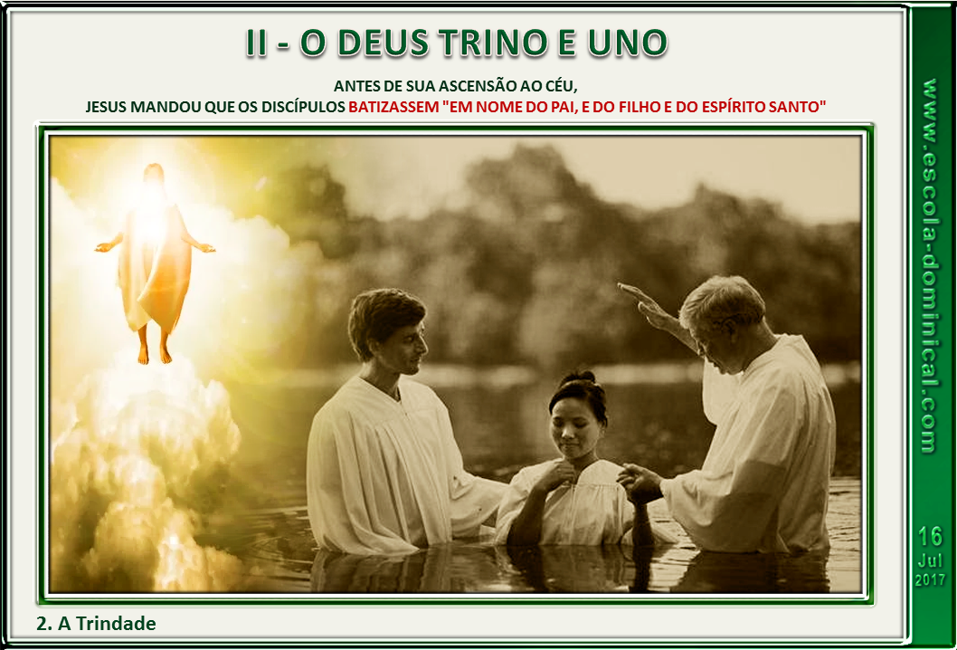 Adalia Helena: Slides: Lição 3 A Santíssima Trindade: um só Deus em ...