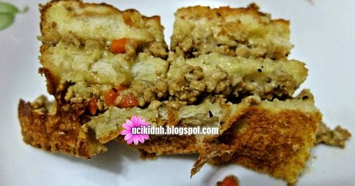 Cubaan Kedua Dan Resepi Roti Lapis Daging Berkeju.