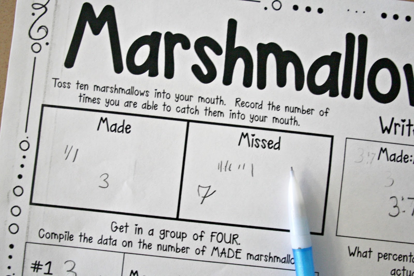 Marshmallow Data Review: A Math Activity Your Students Will LOVE - The ...