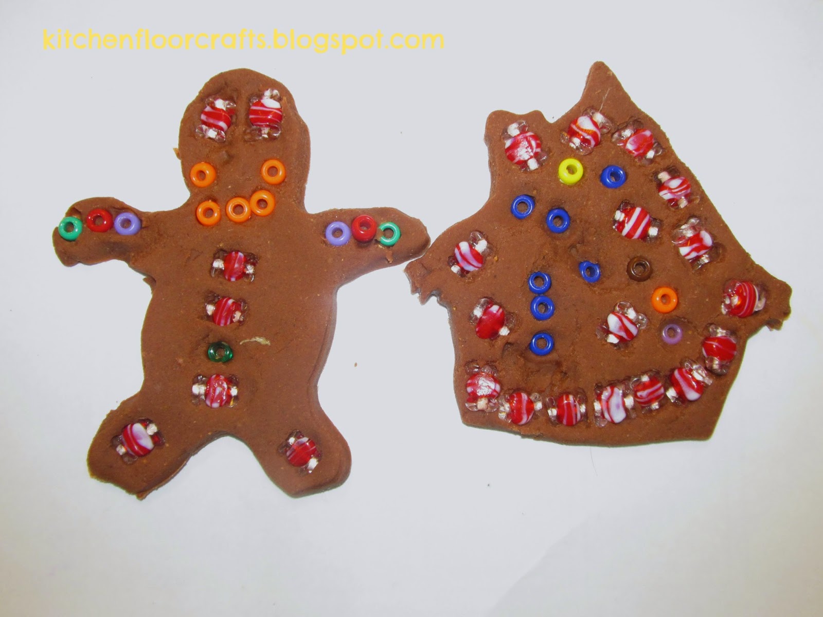 Kitchen Floor Crafts: Gingerbread Baby Playdough