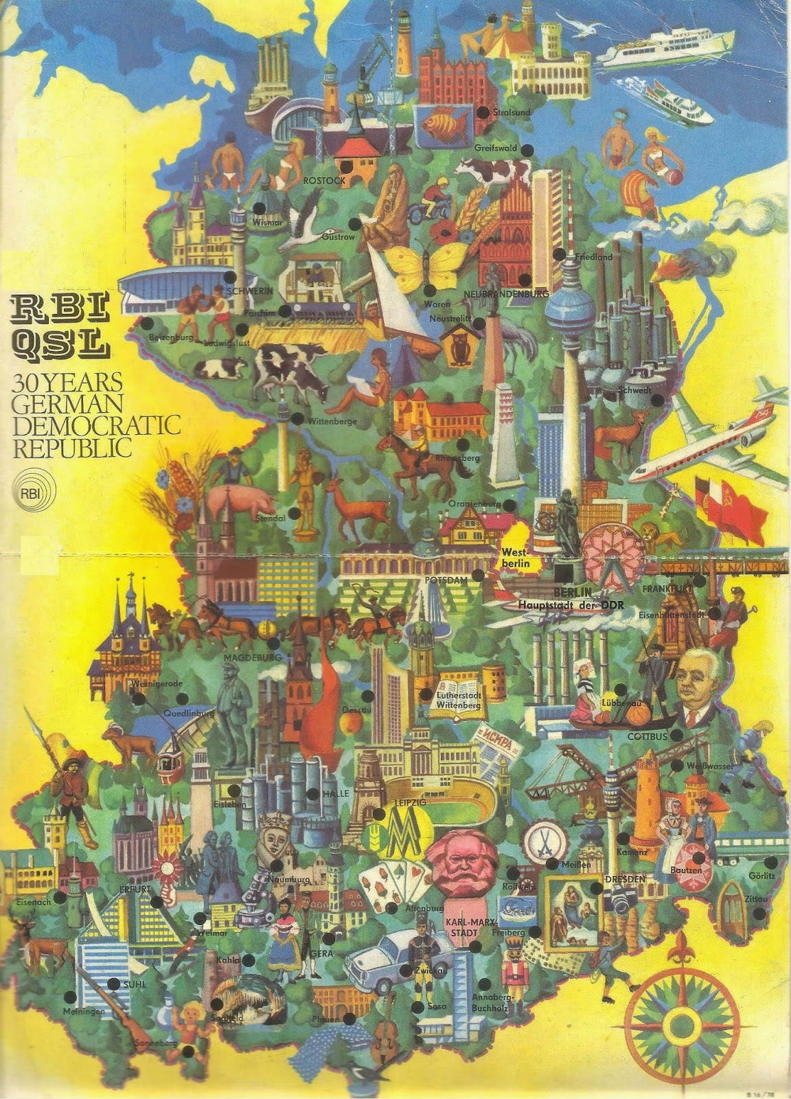 RADIO BERLIN INTERNACIONAL: 1.979 - QSL 30 ANIVERSARIO DE LA RDA ( 4 ...