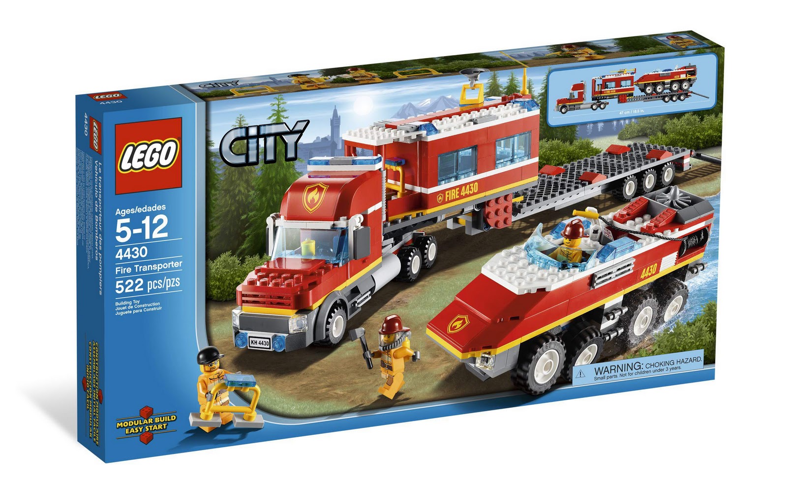 onetwobrick26: LEGO set database: set database: LEGO 4430 fire transporter