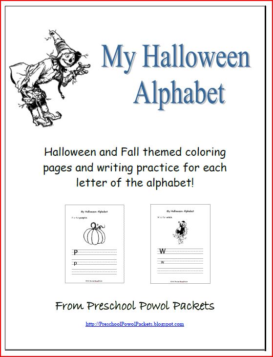 Halloween Alphabet Printables! | Preschool Powol Packets