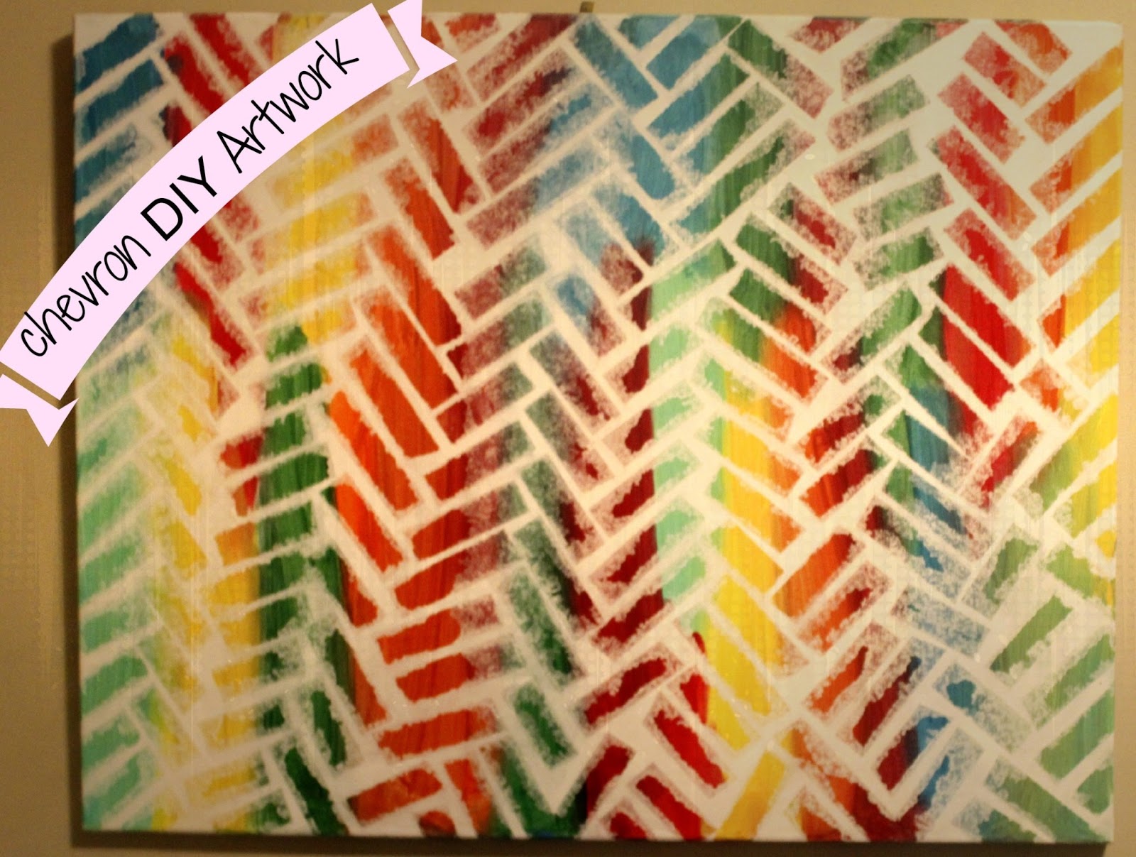 The Bougie Life: Chevron DIY Artwork