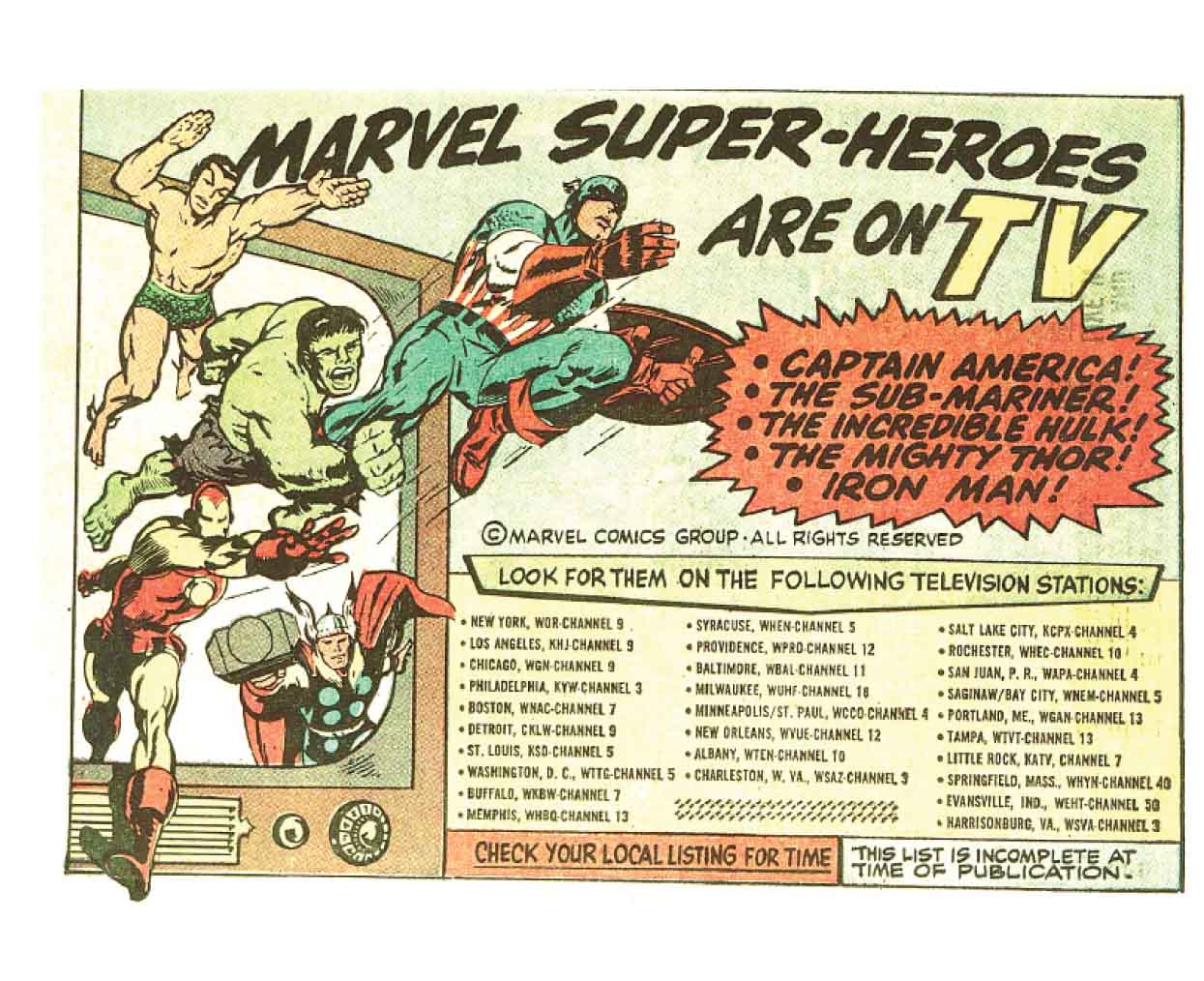 Barry's Pearls of Comic Book Wisdom: Marvel's In-House Ads from the ...