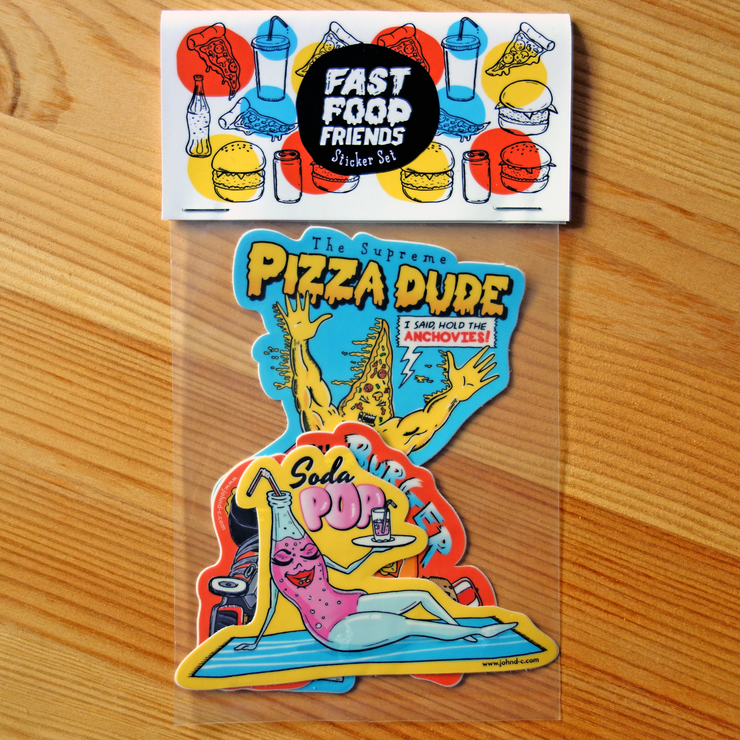 Fast Food Friends Sticker Set | John D-C Illustration and Graphic Design