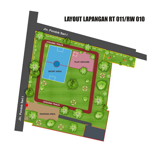 RUKUN WARGA 010 KELURAHAN KALISARI: LAYOUT LAPANGAN RT 011 / RW 010