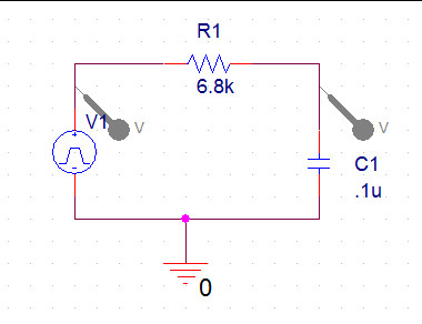 CIRCUITS IN SOFTWARE: RC INTEGRATOR with SQUARE WAVE INPUT ( ORCAD )