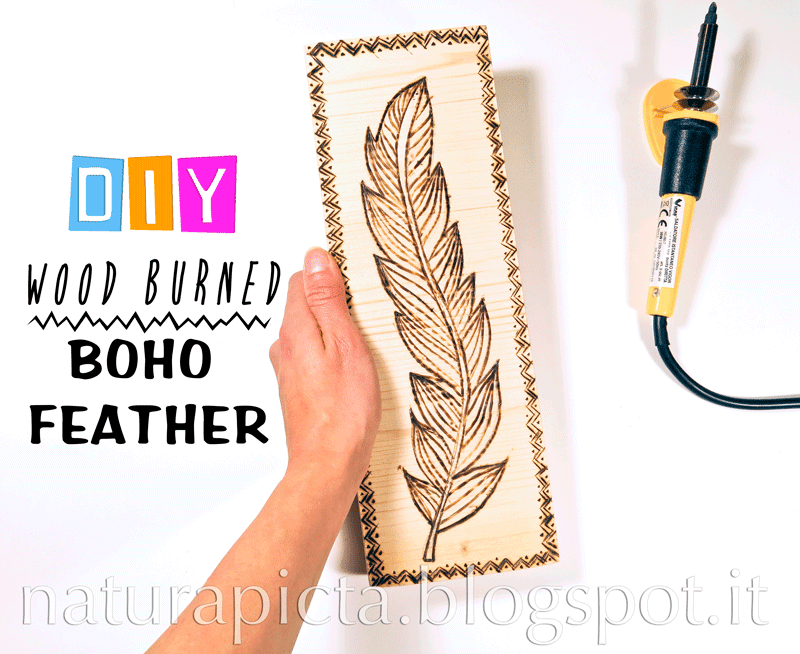 Natura Picta : DIY WOOD BURNED Pyrography Boho Feather