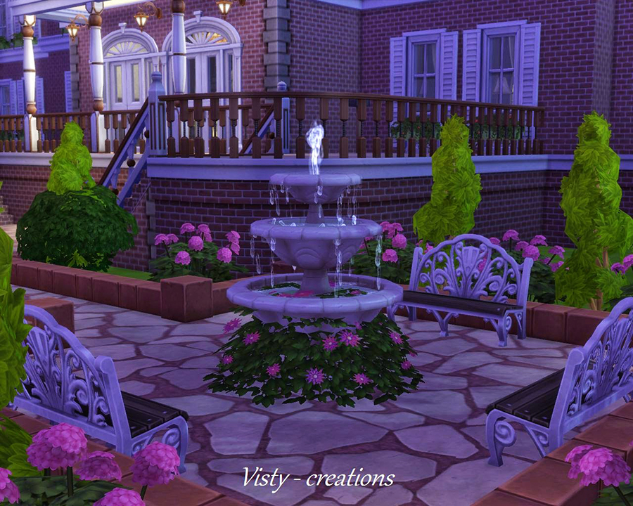 The Brick Mansion | Sims 4 Houses