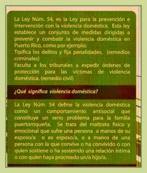 Hablando de: Ley 54 en PR,Violencia Doméstica