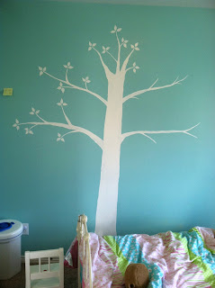 just what i {squeeze} in: How to paint a tree mural...
