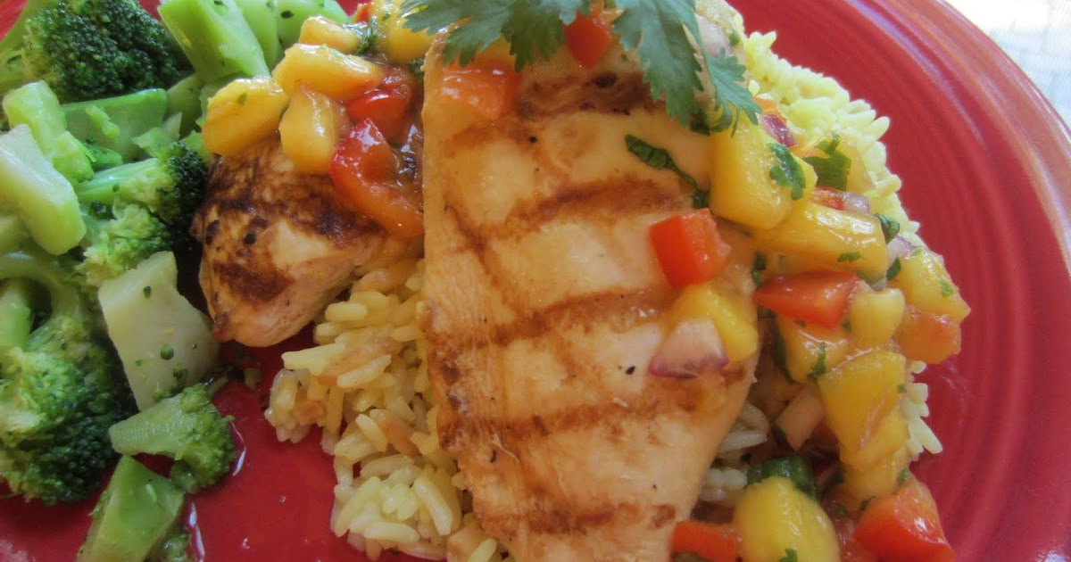 Summer Fresh Peach Salsa with Grilled Chicken Breasts | Renee's Kitchen ...