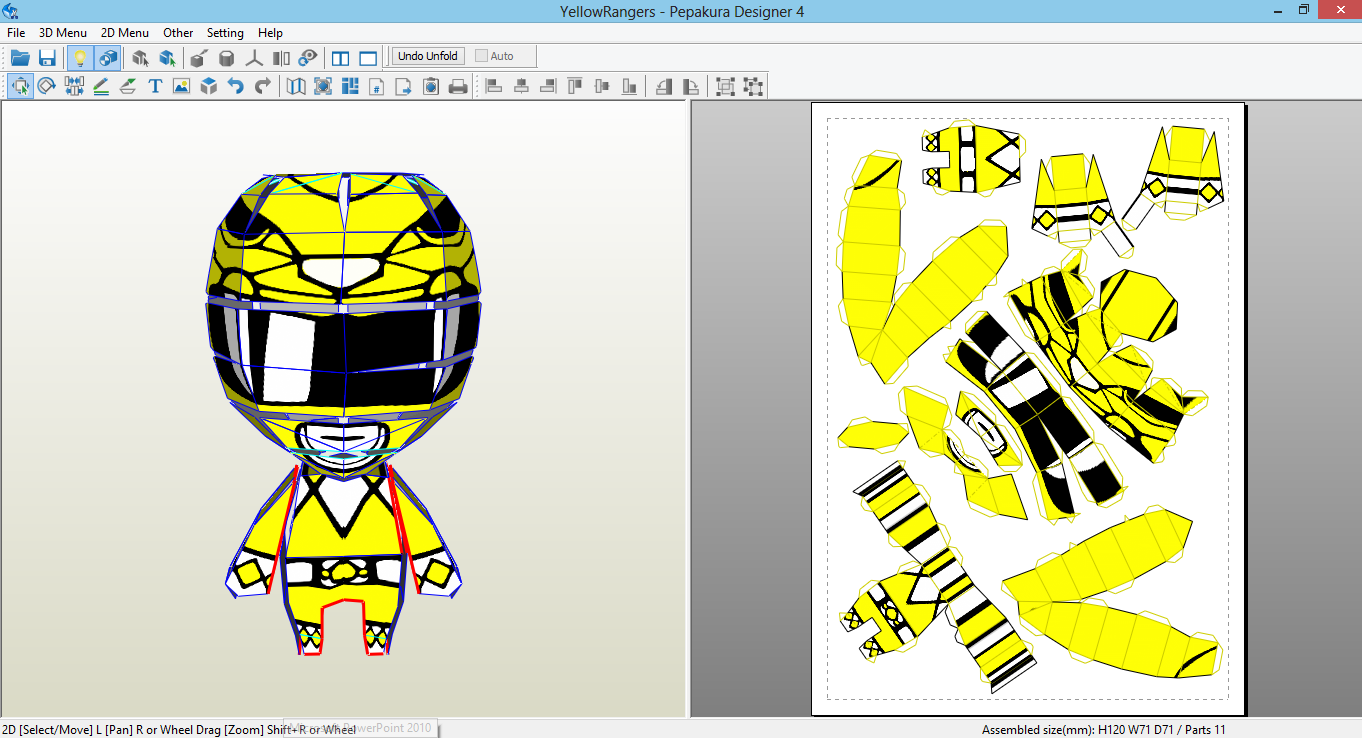 Template Power Ranger Mighty Morphin Papercraft Minecraft Papercraft ...