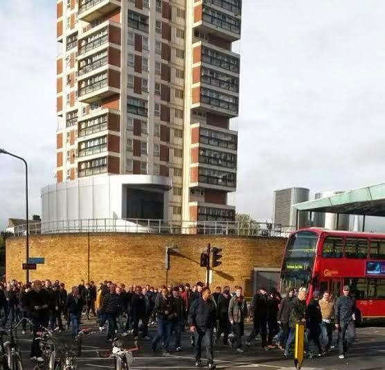 Football Hooligan Pictures: TWO PICTURES: Wolves at Millwall 18 Oct 2014