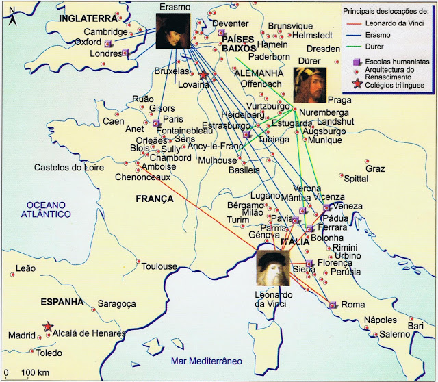 Aprendendo História: Mapa do Renascimento