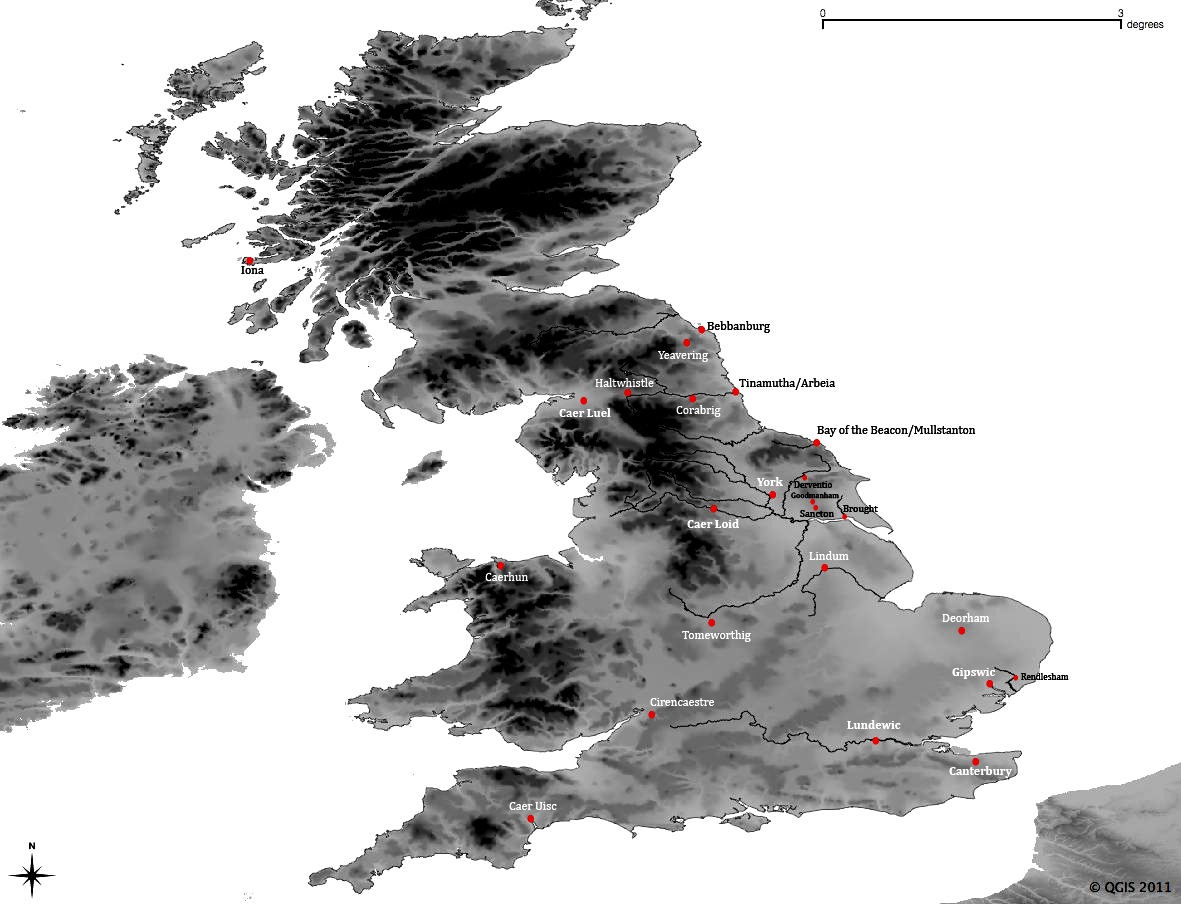 Gemæcce: Three maps of early 7th century Britain