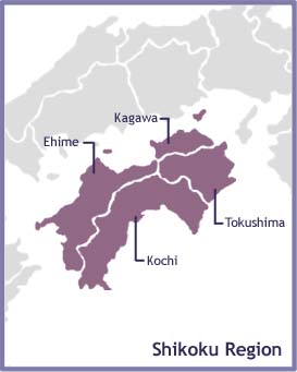 Shikoku Map of Japan | Regional City Maps of Japan