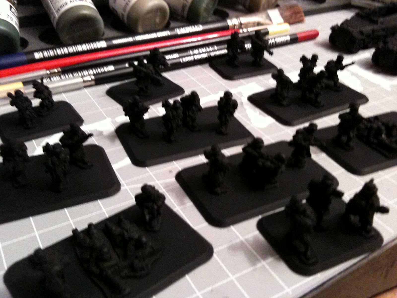 HobbyDad: Panzergrenadier Lehr Platoon - Painting step 1