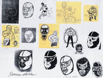 Joe Esquibel Design and Illustration: SKETCHES FOR NACHO LIBRE