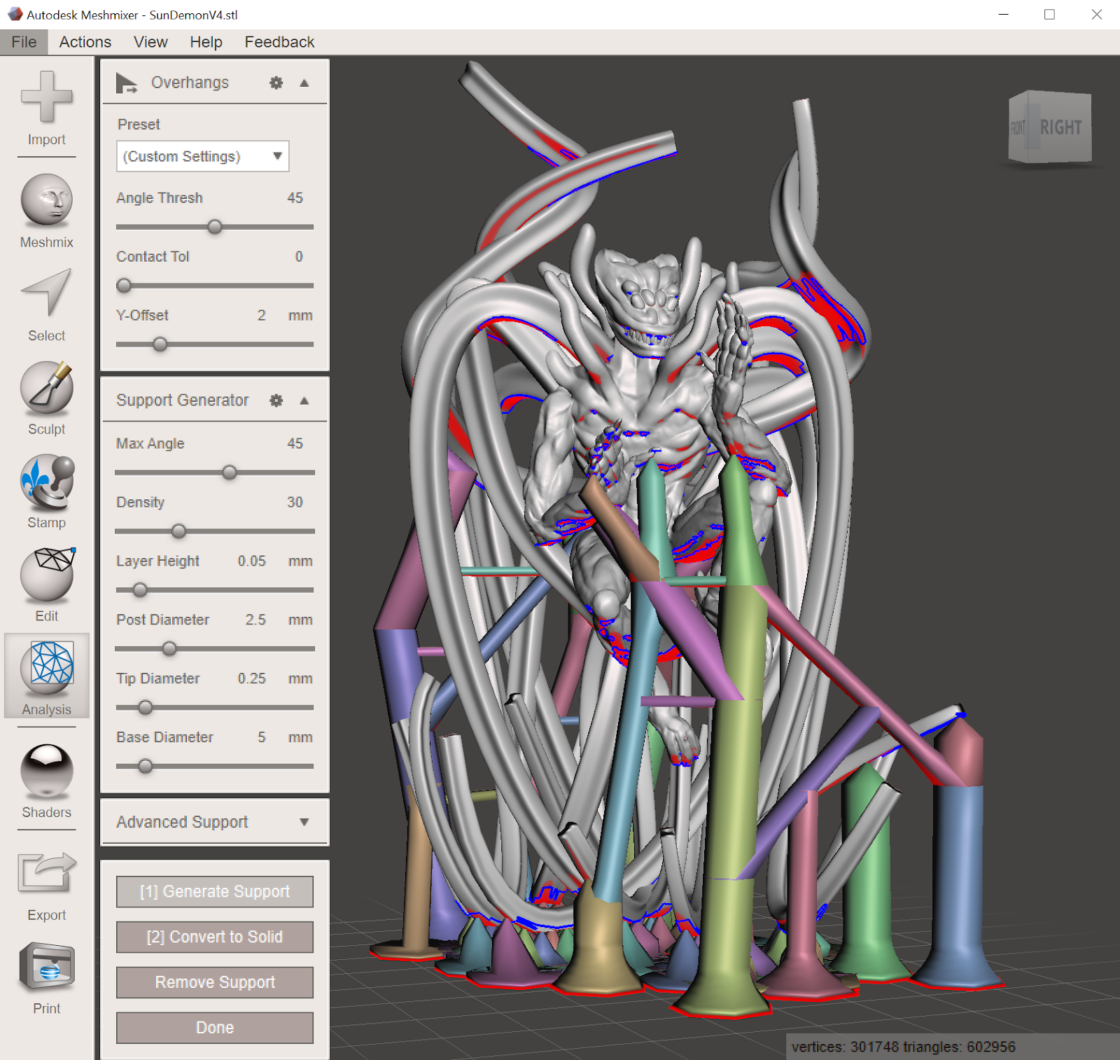 Making Meshmixer Supports, Part 2