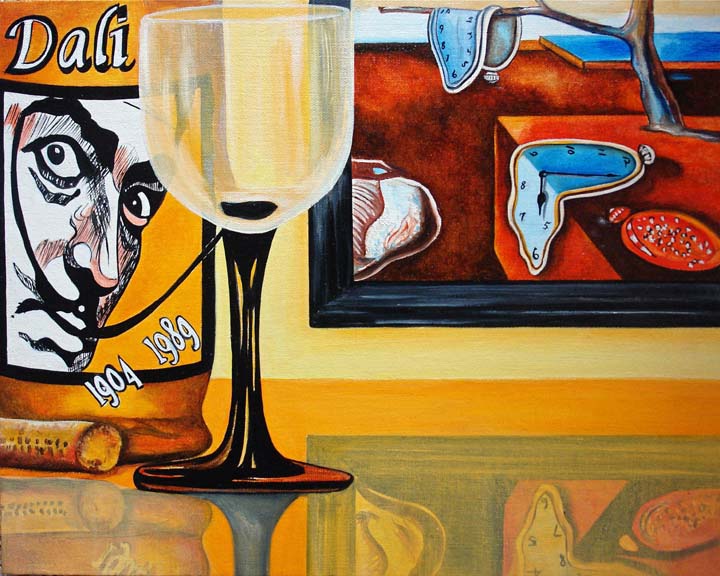 Connoisseur Wine Masters Dali Art Print by k Madison Moore