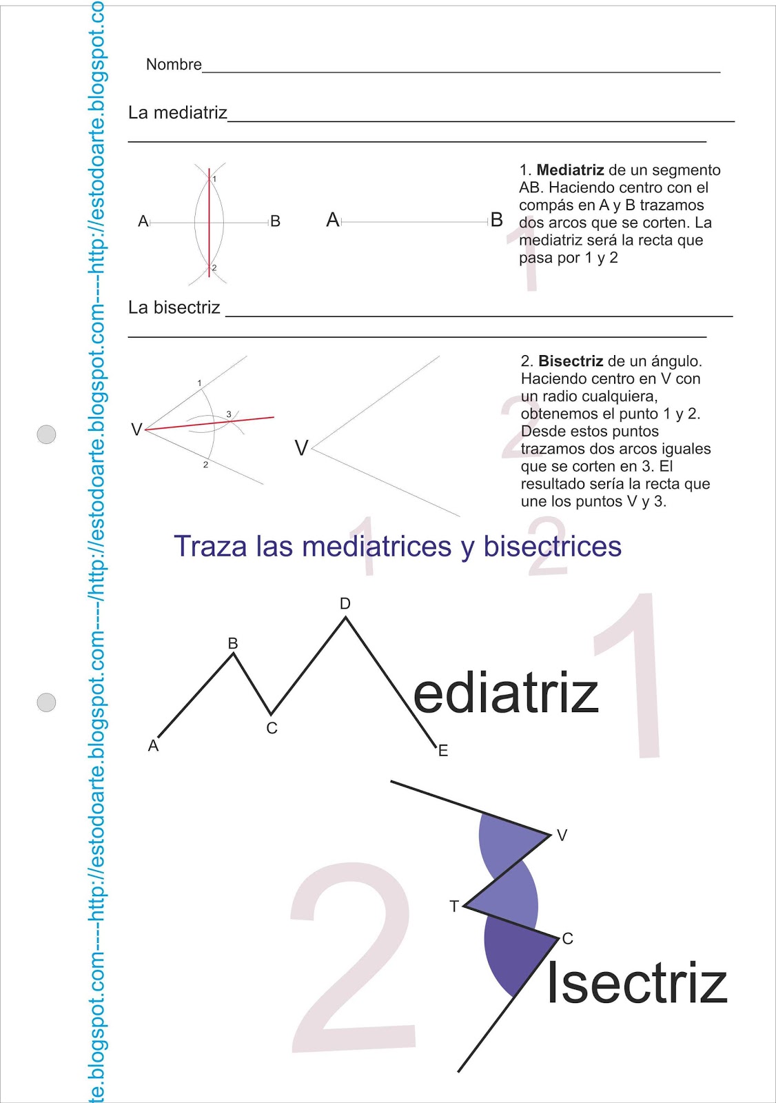 eS Todo aRte: La mediatriz, bisectriz, trisectriz de un ángulo recto