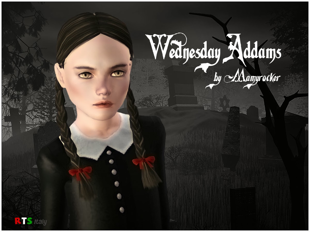 Rock The Sims Italy \m/: WEDNESDAY ADDAMS - Happy rockin' Halloween!!!