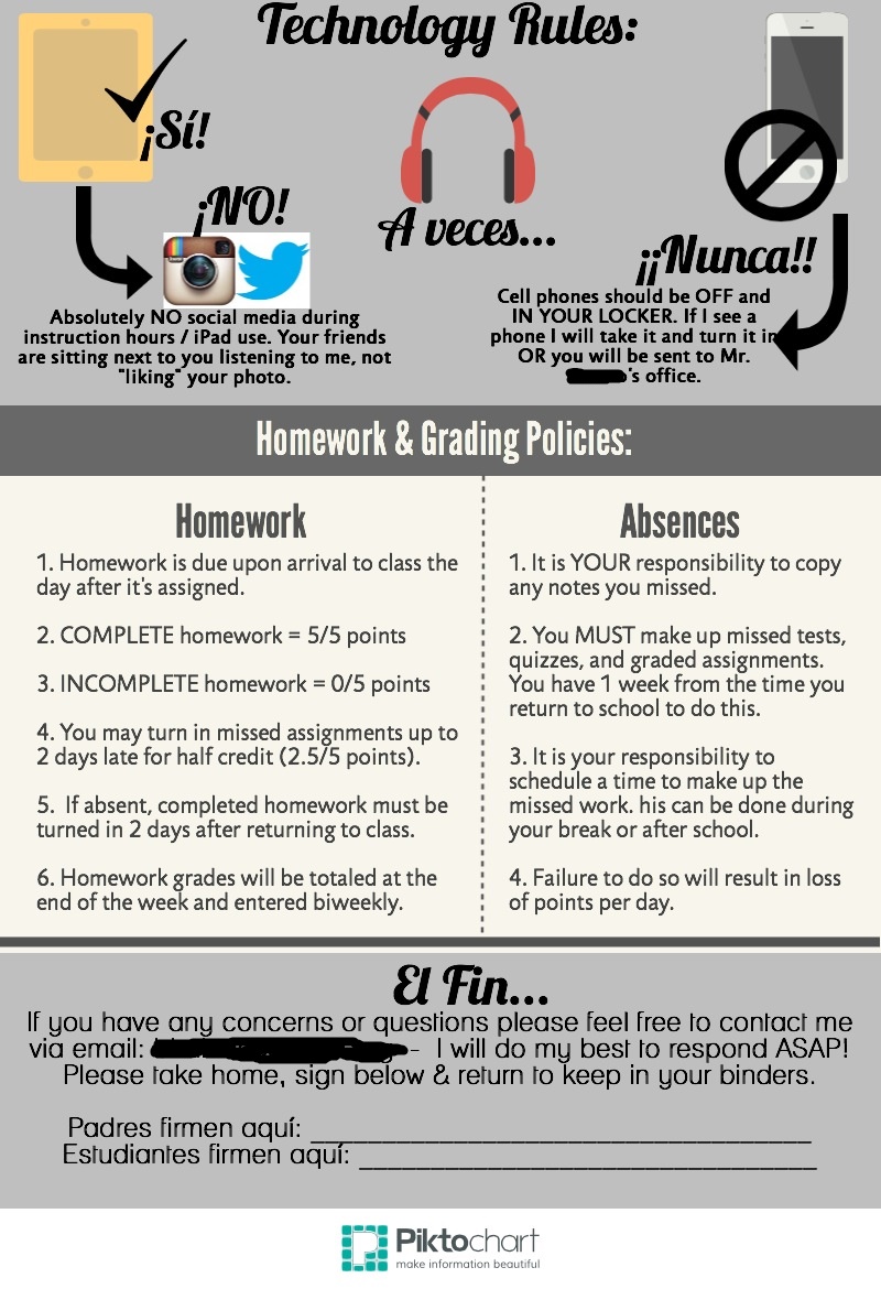 Señora Hahn's Spanish Class: The First Days of School