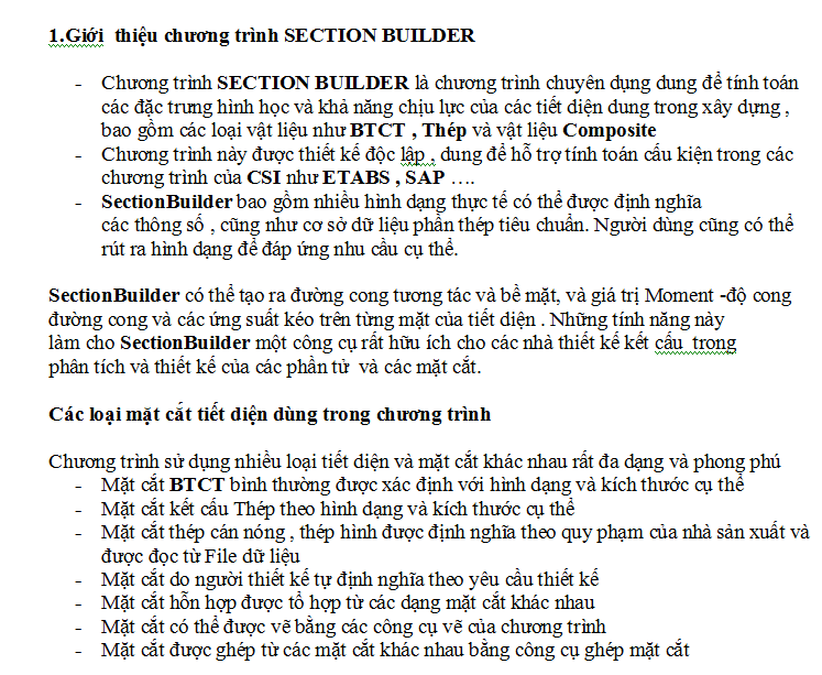 KẾT CẤU XÂY DỰNG ONLINE: TÀI LIỆU HƯỚNG DẪN SỬ DỤNG CSI SECTION BUILDER ...