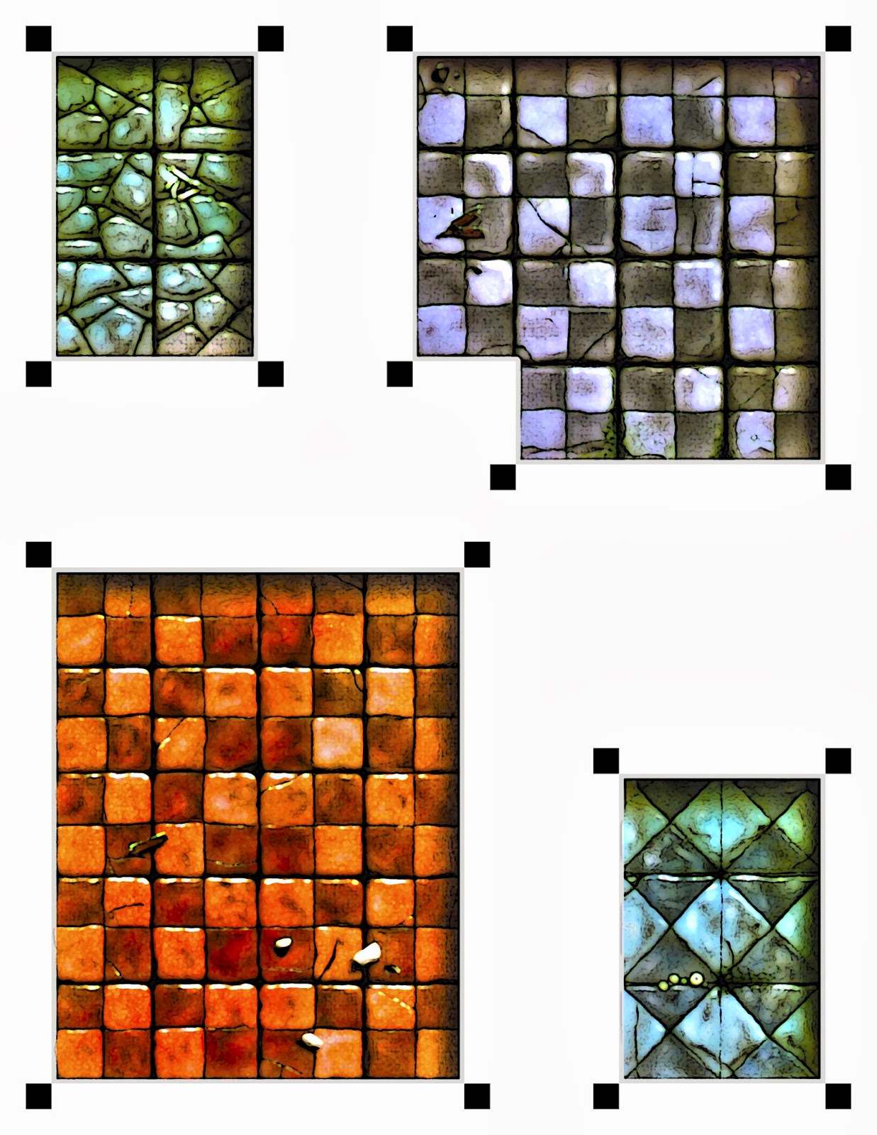 Free dungeon tiles to print: Plateaux HeroQuest Cartoon par Chaoticprime