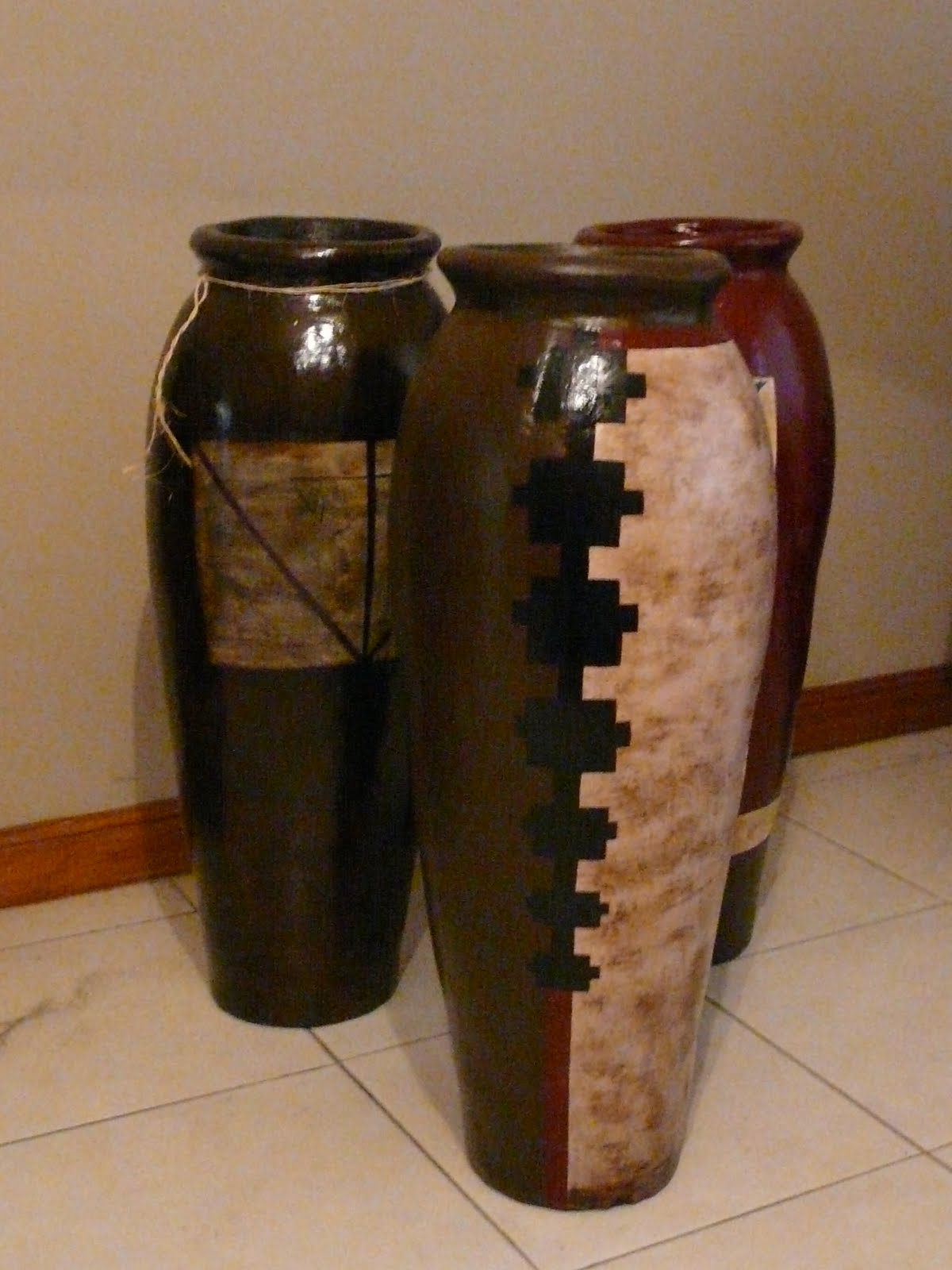 Artesanias "Bosques de acebo": JARRONES RUSTICOS GRANDES