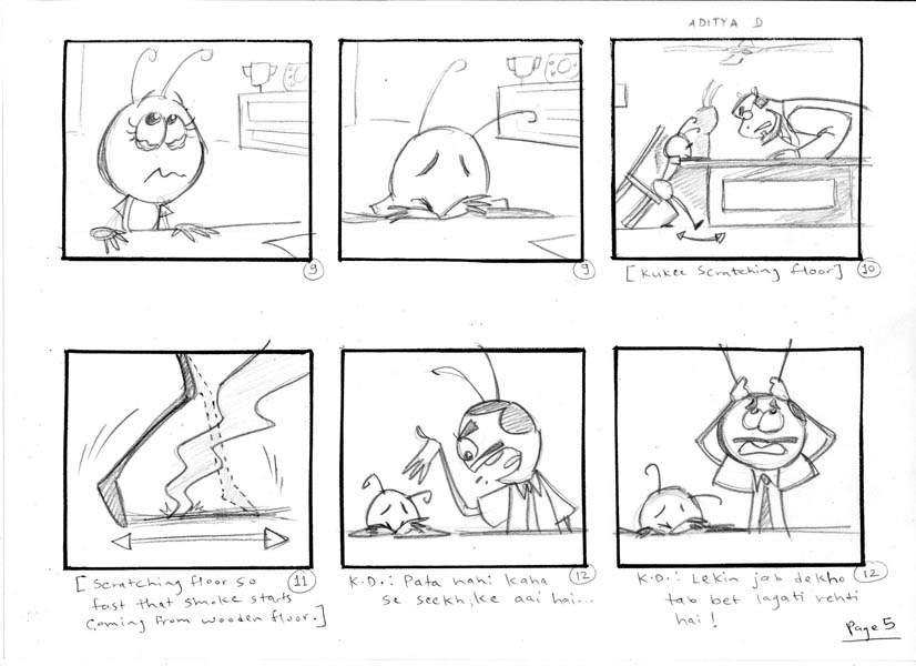 AdityaCreates: Storyboard for 2D animated funny series.