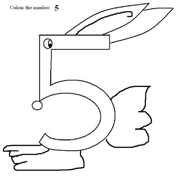 Coloring Pages for Kids: Number "5" Coloring Pages for Kids