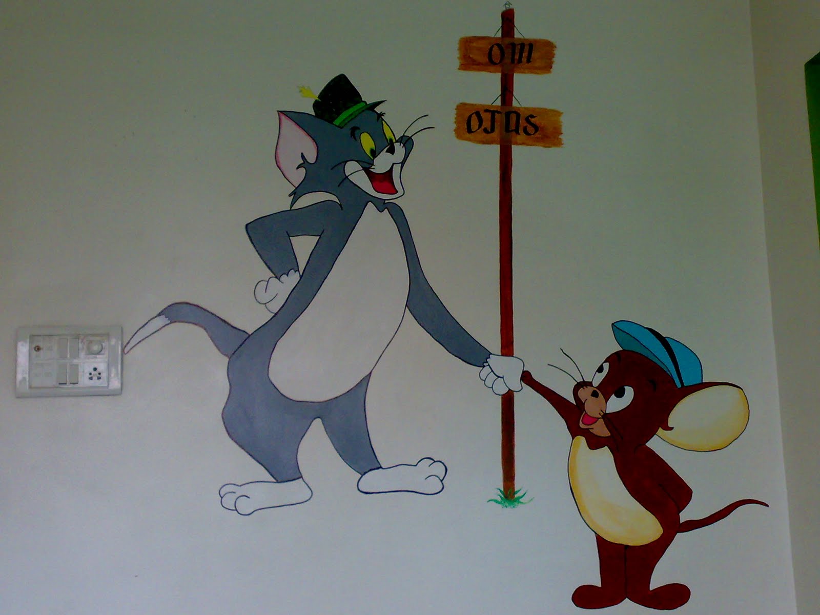 let there be "creative art": cartoon-on-walls