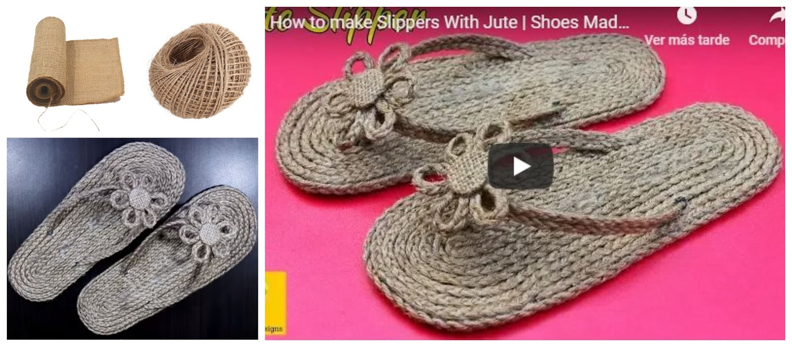 Aprende cómo hacer sandalias con cordón de henequén o yute ~ Solountip.com