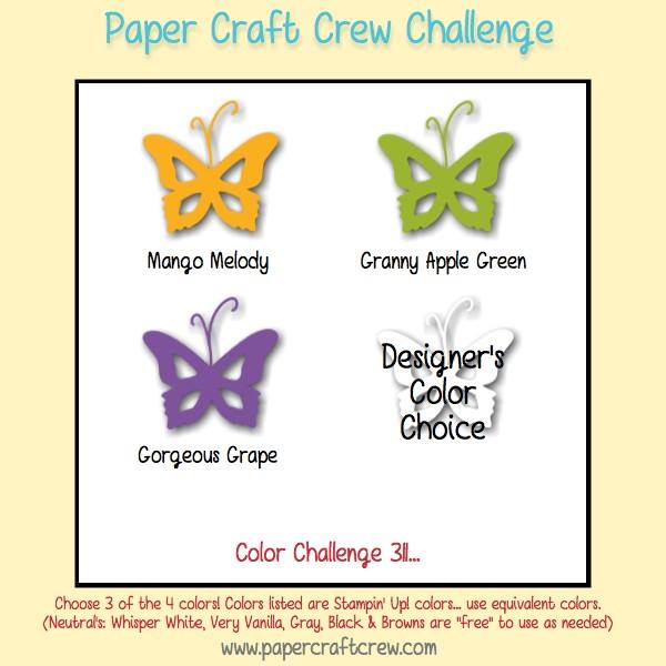RubberFUNatics: Paper Craft Crew Color Challenge # 311