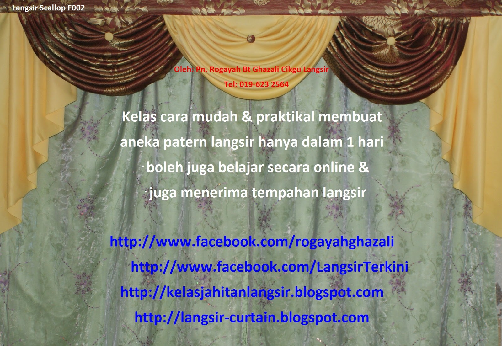 Belajar Jahit Langsir Cara Mudah Hanya dlm 1 Hari ( Rogayah Ghazali ...