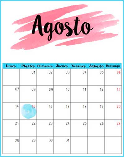 Virgen paquete Resaltar calendario de agosto 2017 Humorístico cuscús ...