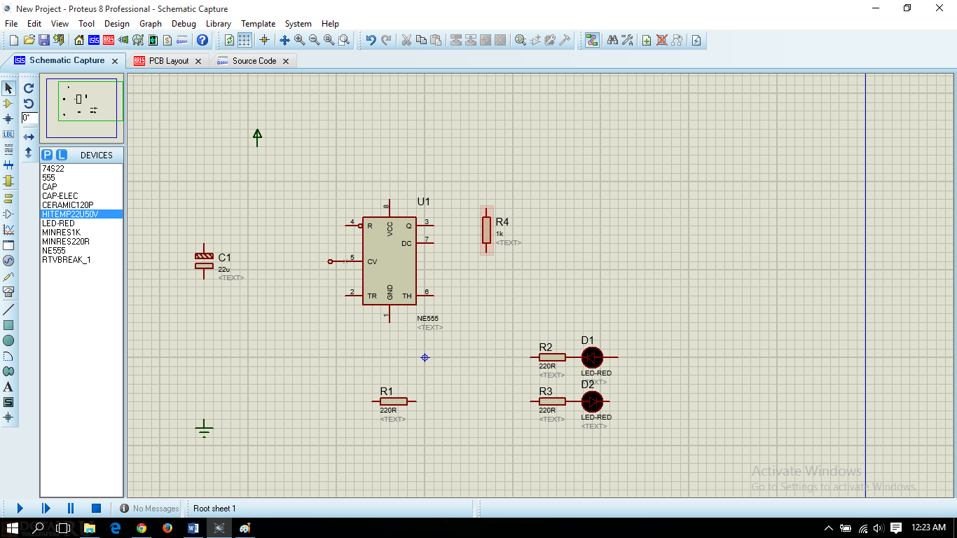 SINTANCOS: MEMBUAT RANGKAIAN SEDERHANA DI PROTEUS 8
