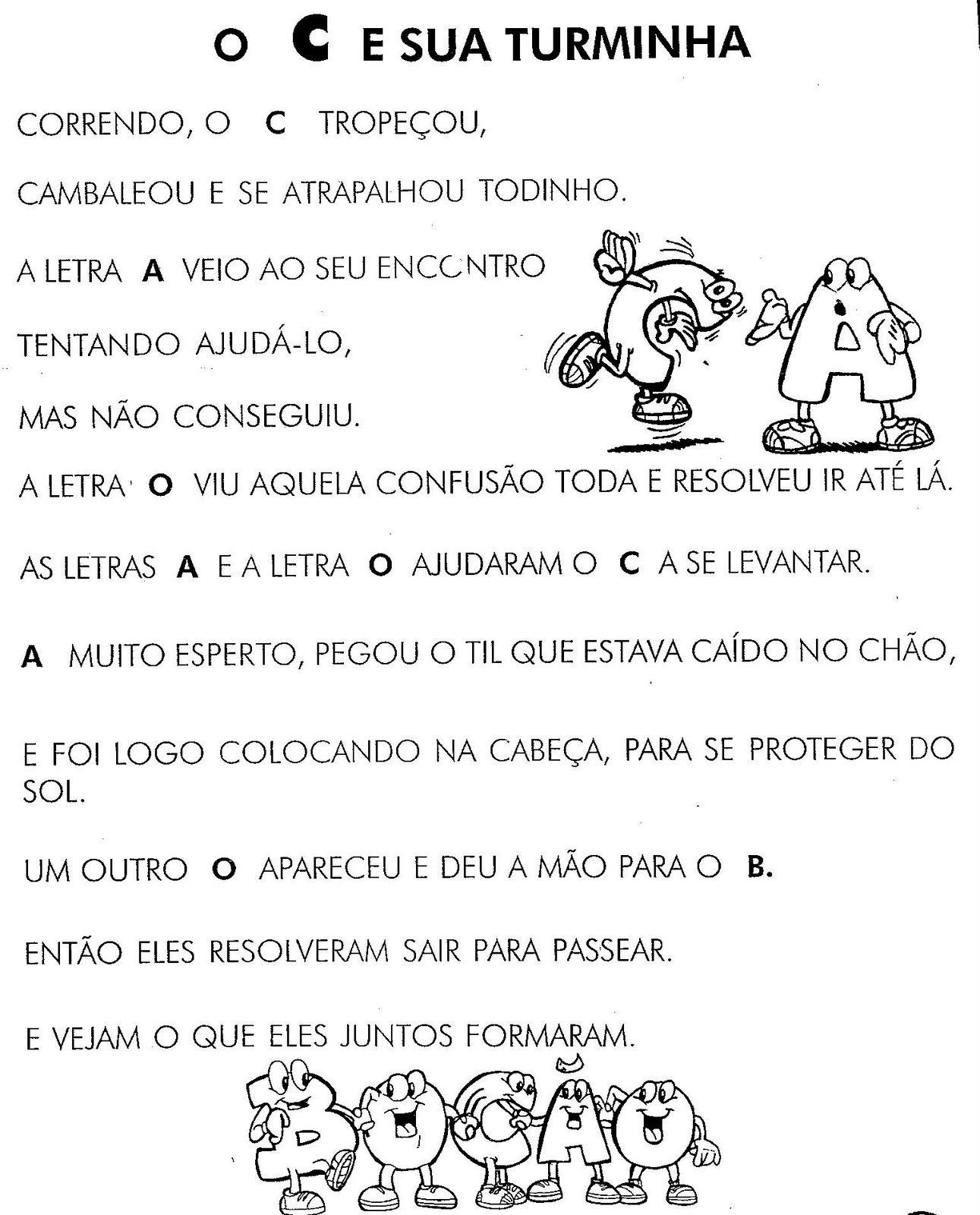 Textos Com A Letra C Para Alfabetização - RETOEDU