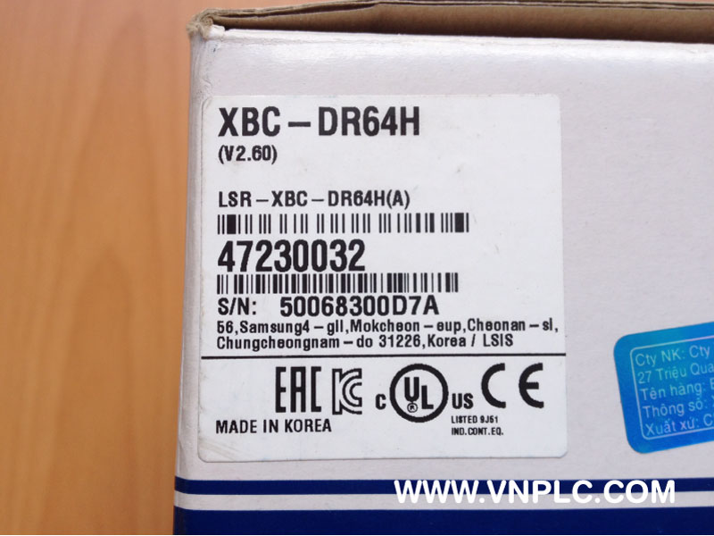 LS Electric PLC - XBC-DR64H - VNPLC.COM - Mua bán PLC, HMI, Biến tần, Thiết bị điều khiển
