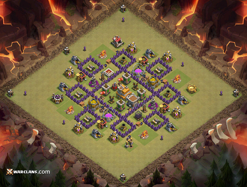 Teknik Dan Strategi Cara Menyusun War Base TH 7 Terkuat COC | Tutorial Blog