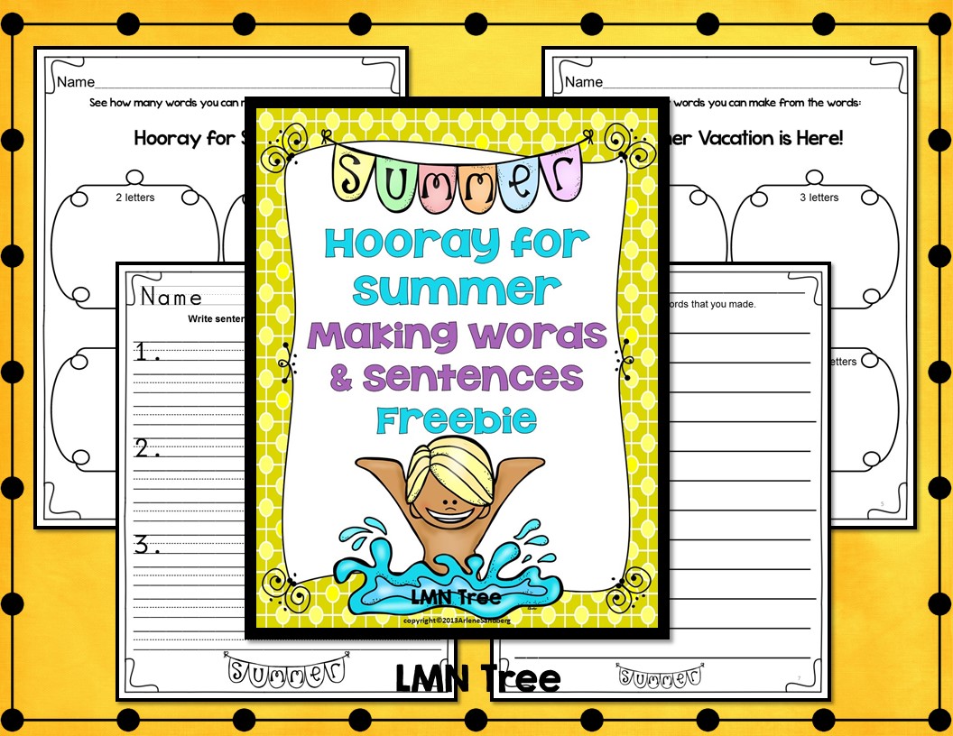 Hooray for Summer! Making Words and Sentences - Classroom Freebies